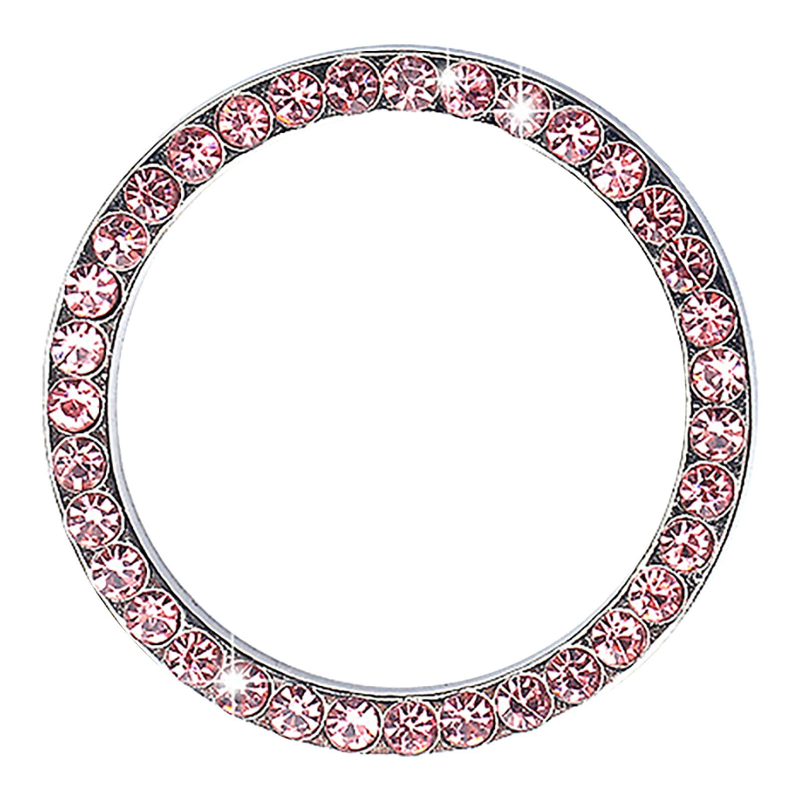 Bling Push To Start Button Cover Ring Rhinestone Car Emblem Sticker Girly Accessories For Women ...