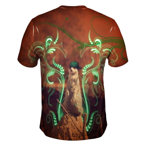 Bling Rapper Meercat Mens T-Shirt All Over Print - Walmart.com