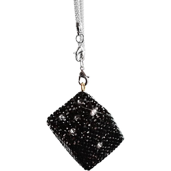 Bling Rearview Mirror Pendant, Rhinestone with Dots Ornament Rear View ...