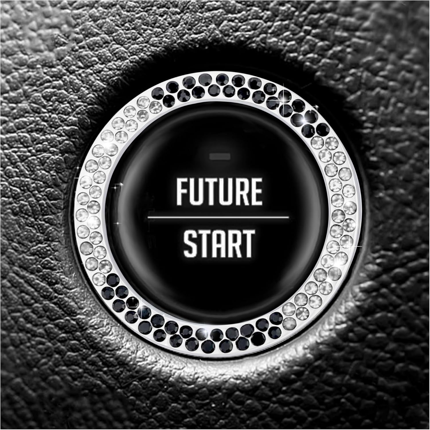 Bling Rhinestone Car Push Start Button Cover,Engine Start Stop Button ...