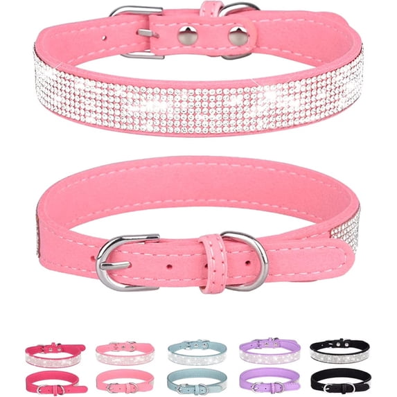 Bling Rhinestone Dog Collar for Small Medium Dogs, Sparkling Puppy ...