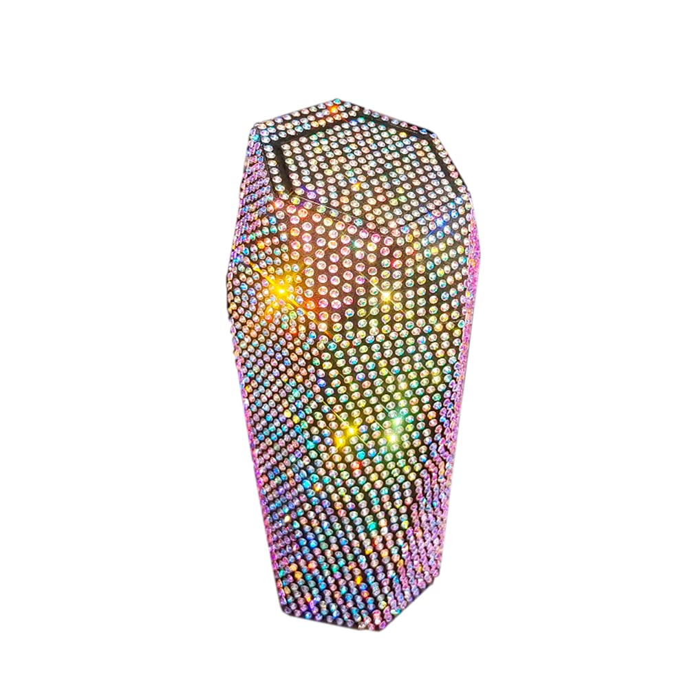 Bling Rhinestone Garbage Can, Sparkly Car Trash Can with Lid, Leakproof ...