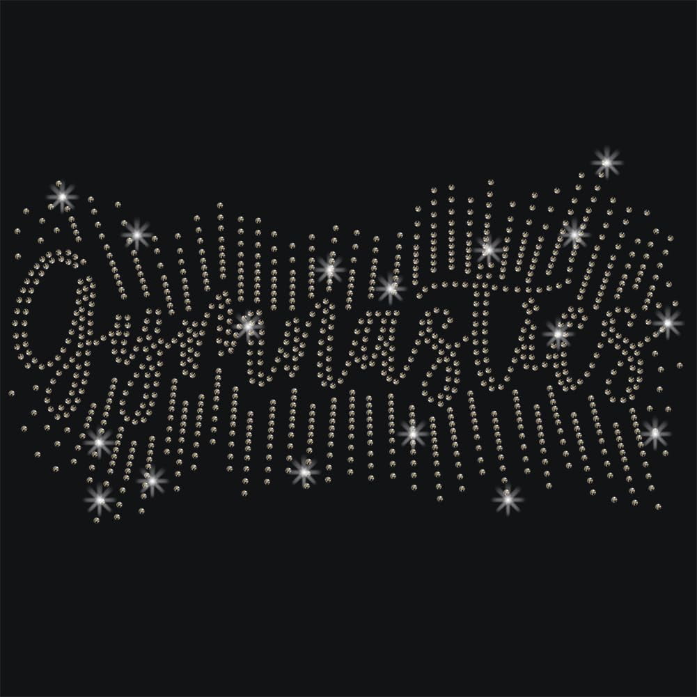 Bling Rhinestone Gymnastics Sticker Iron on Appliques Gemstone Border ...