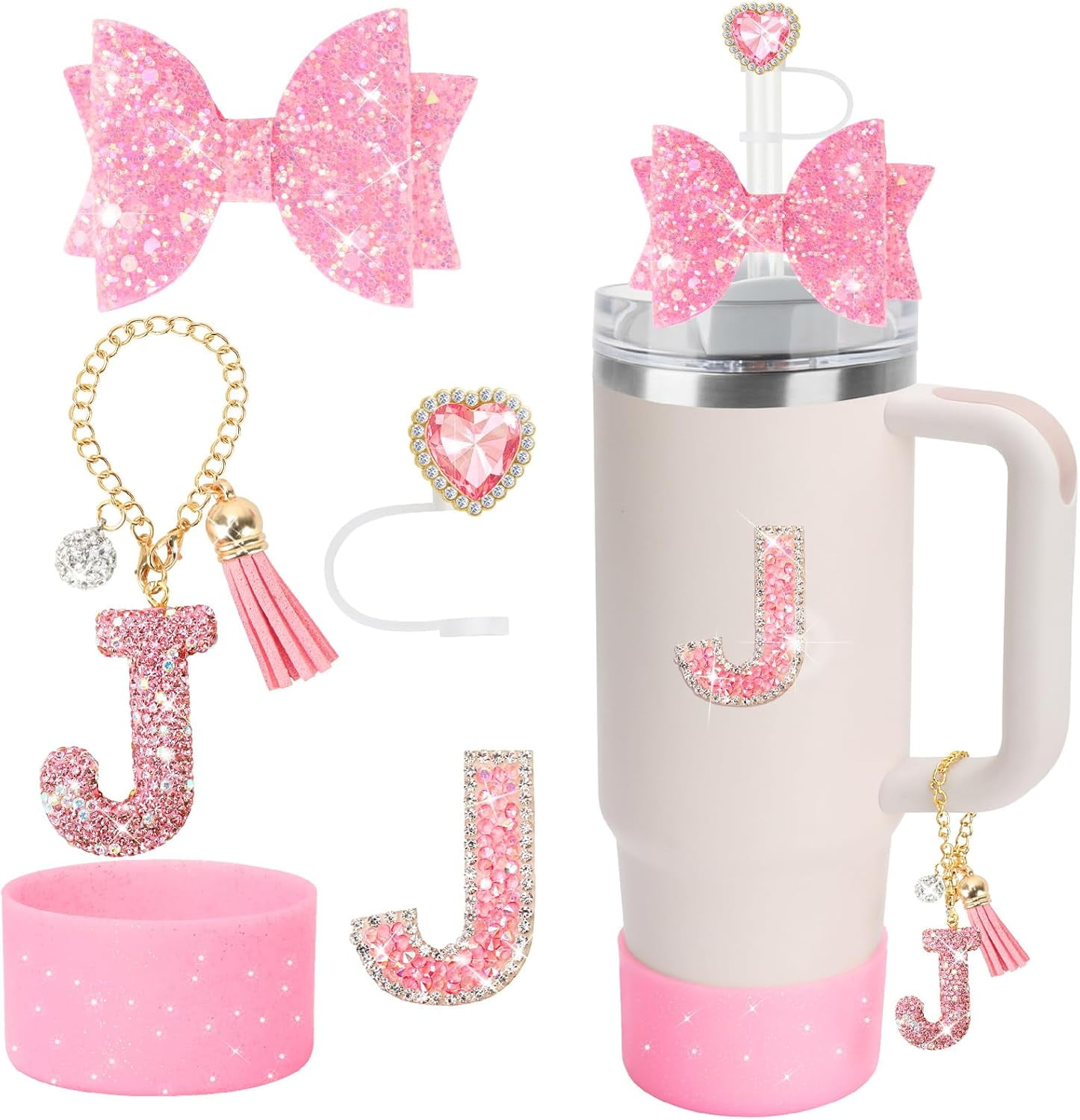 Bling Sparkly Accessories Set For Stanley 30oz 40oz Cup,Including ...