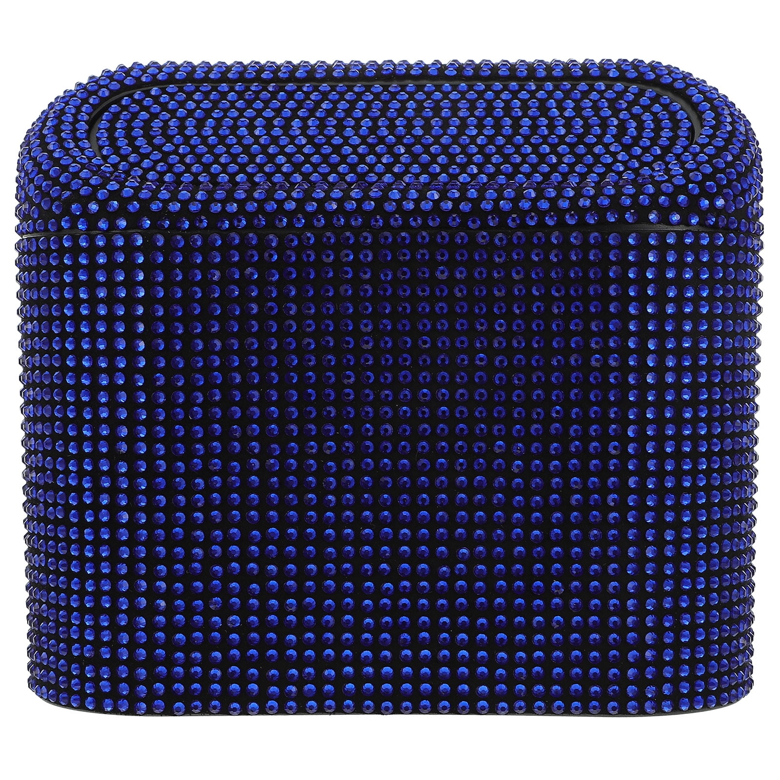 Raindrops Bling Rhinestone Car Trash Can for Car Use Blue Plastic Small ...