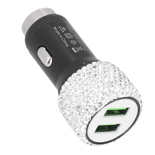 Bling USB Car USB Charging Car Adapter Rhinestone Decoration Fast ...