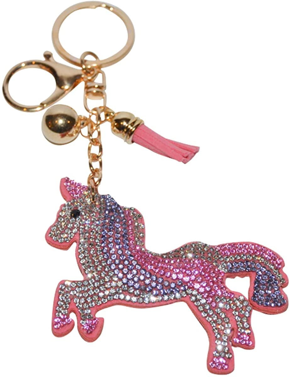 Bling Unicorn Keychain Backpack Charms Crystal Bag Charm Shiny Keyfob ...