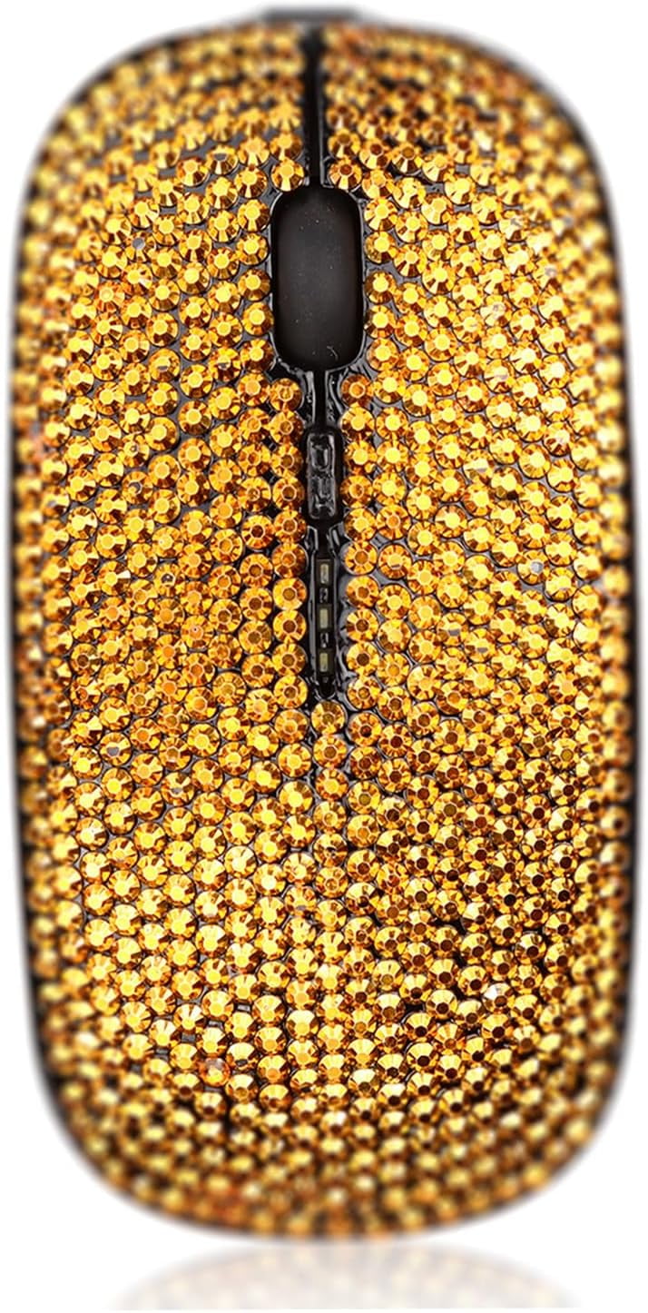 Bling Wireless Mouse Sparkly, Silver Rhinestone Glitter Computer Mouse ...