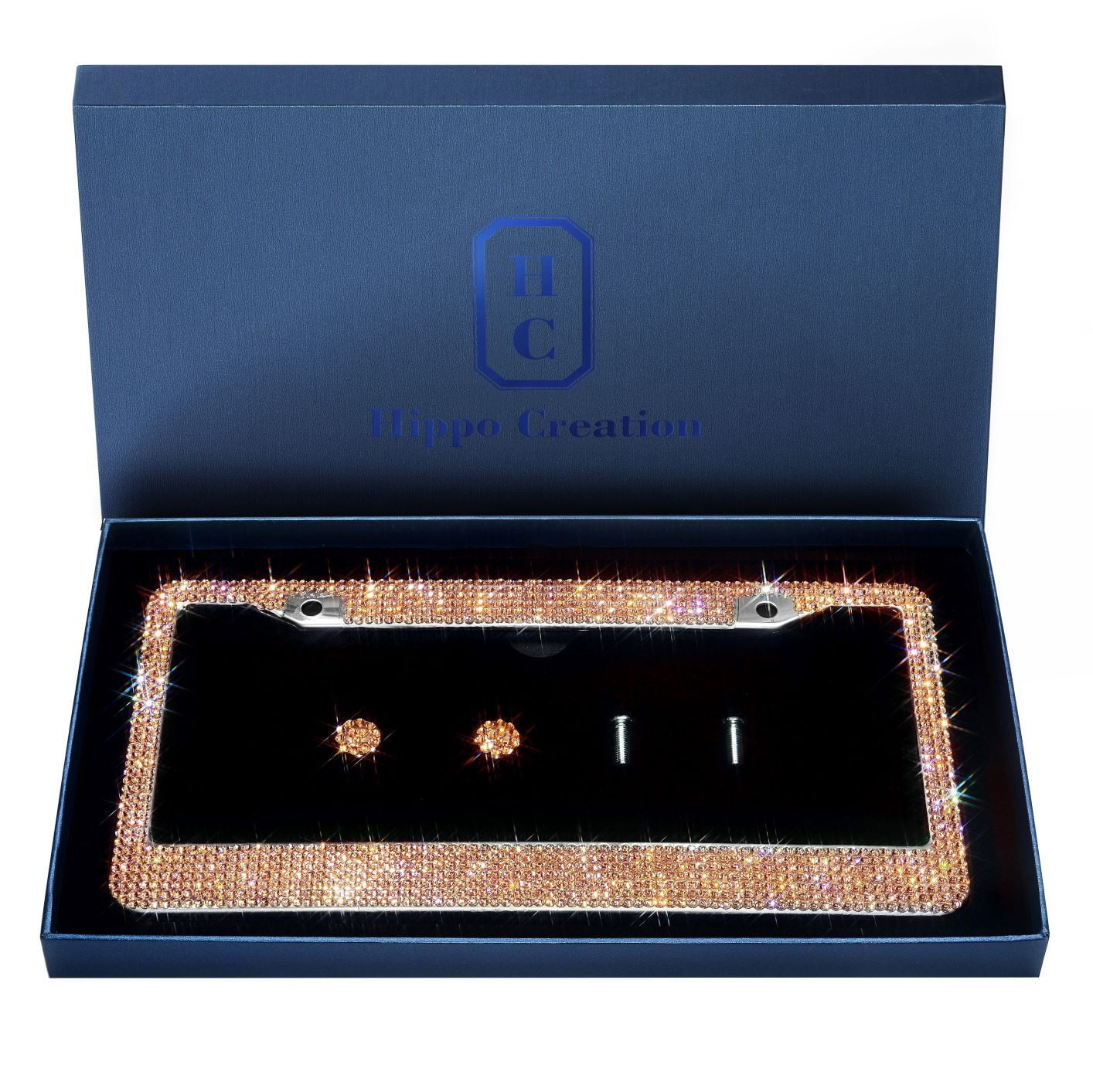 Handcrafted Rhinestone Bling License Plate Frames for Women, Men ...