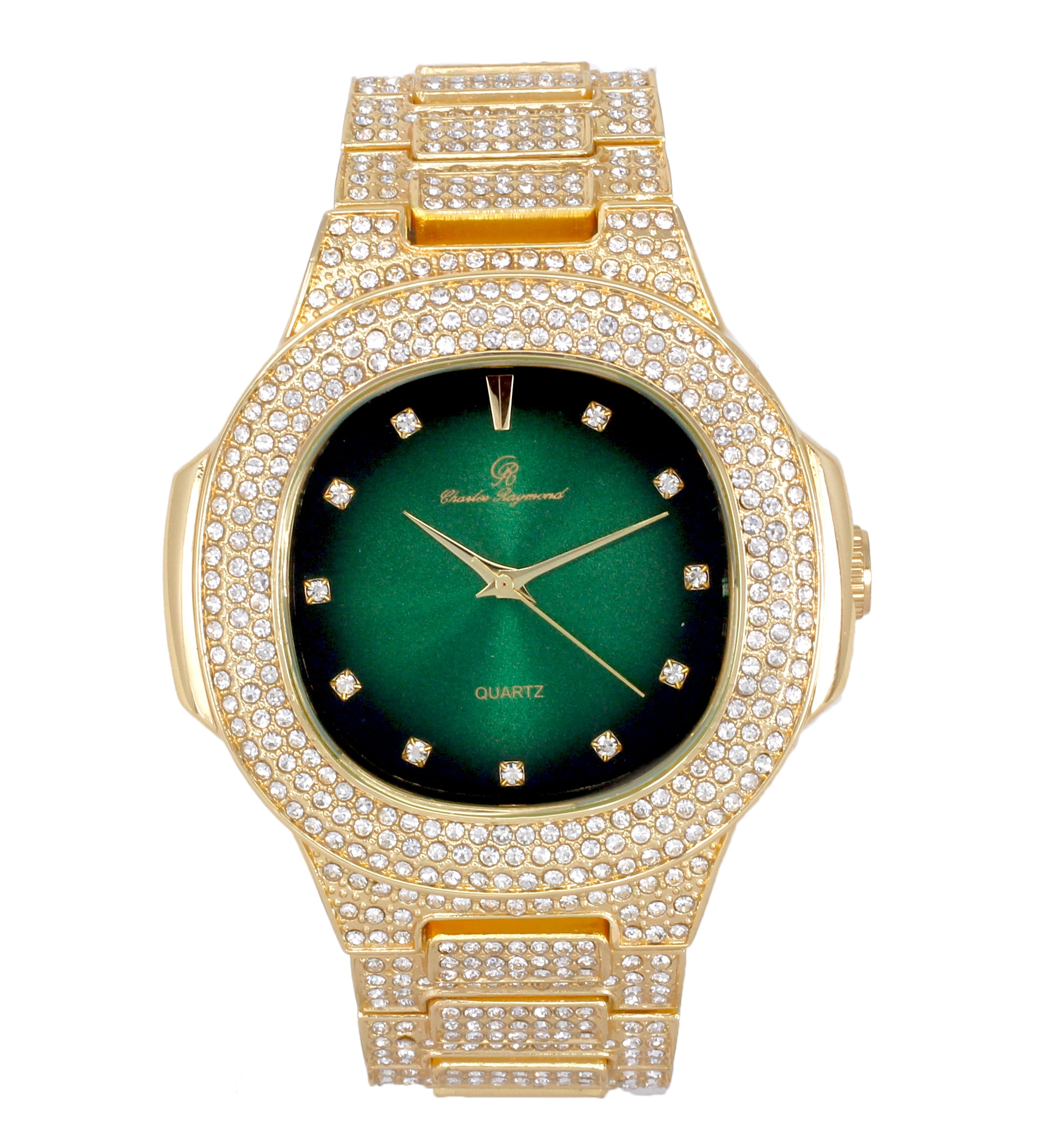 Bling-ed Out Oblong Metal Mens Color on Blast Watch - ST10235DX ...