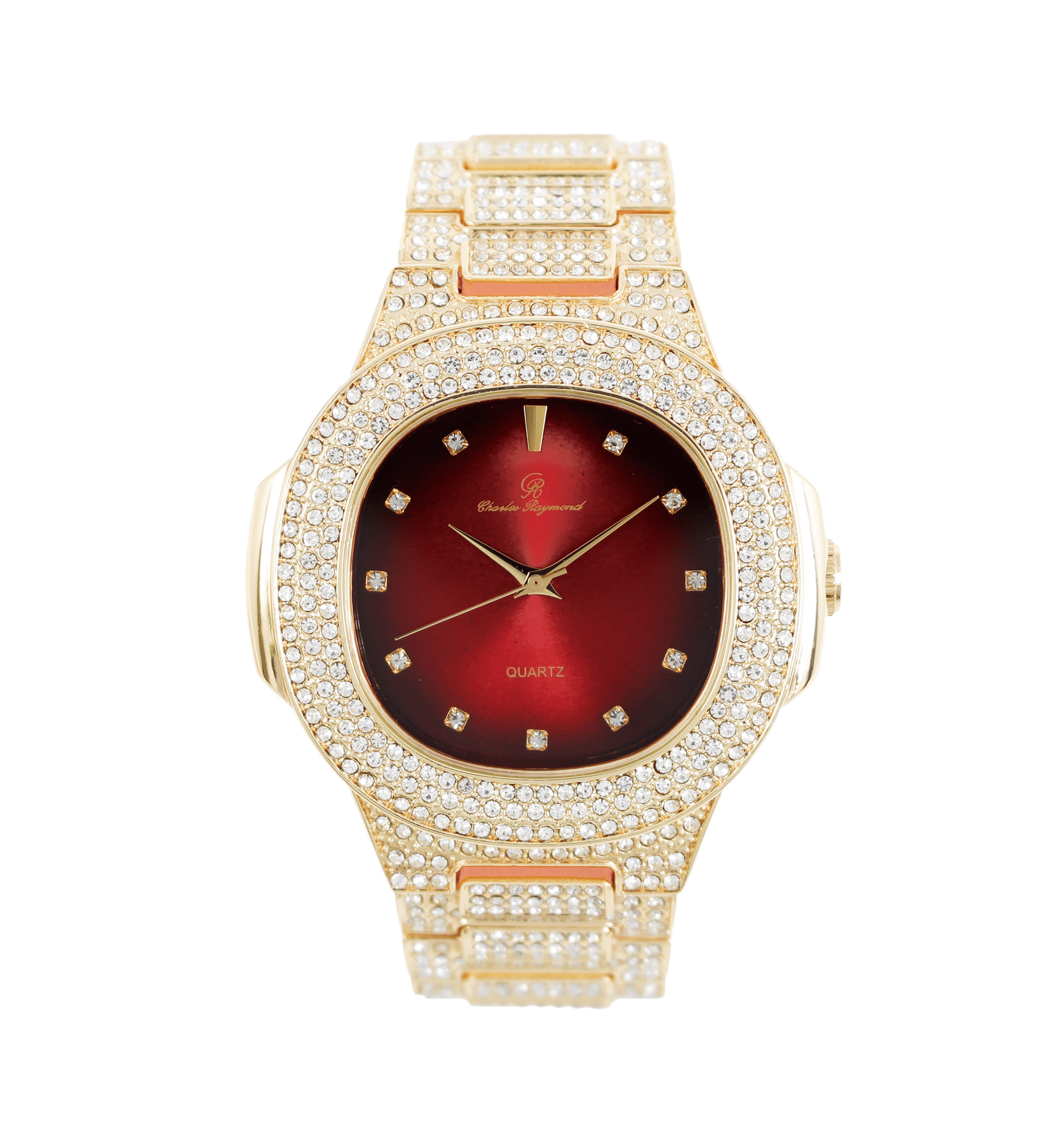 Bling-ed Out Oblong Metal Mens Color on Blast Watch - ST10235DX ...