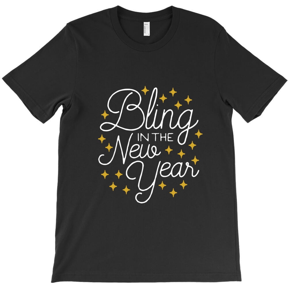 Bling in The New Year with Stars Themed Holiday Graphic Design Style ...