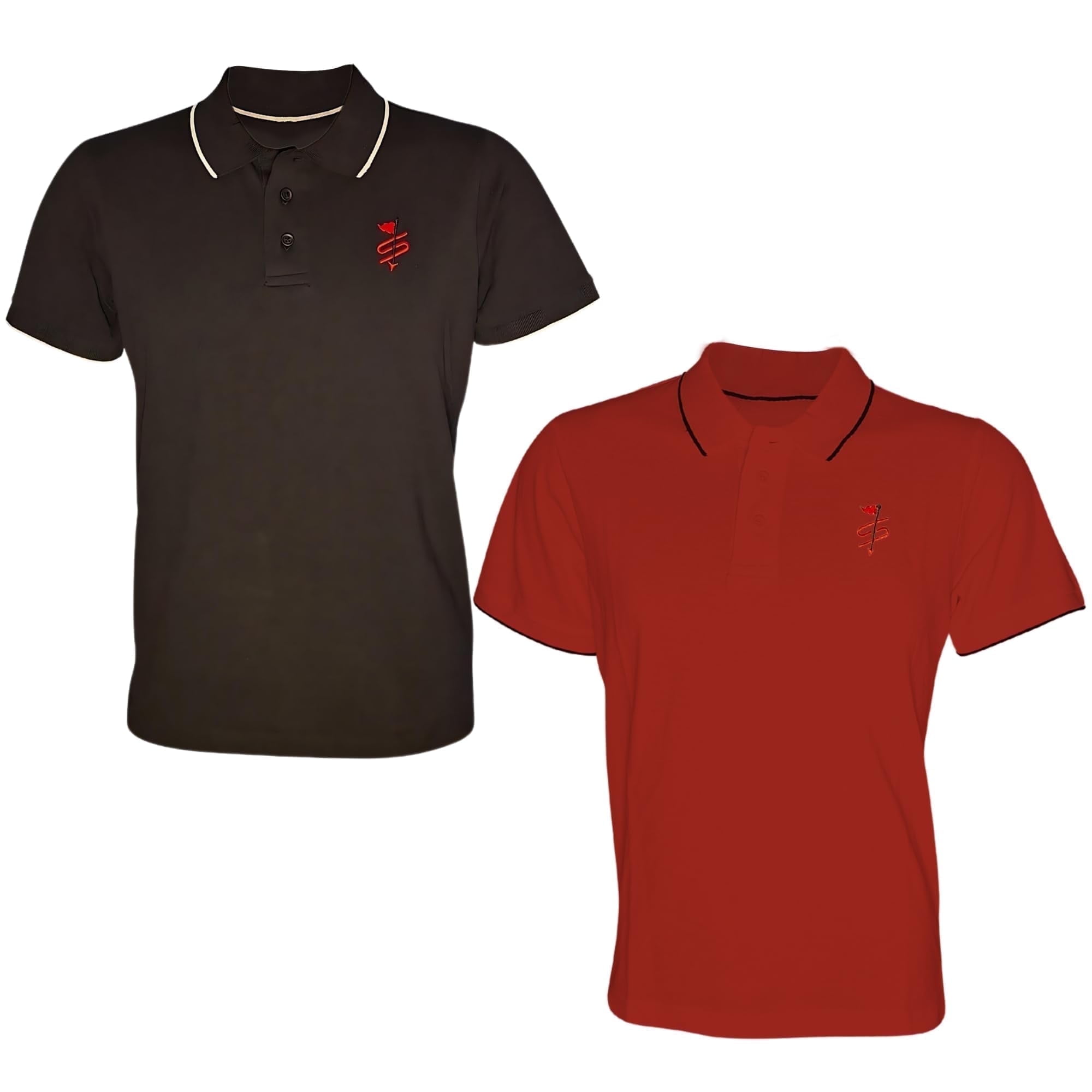 BLING SHOT Men's Collared Sport Polo Shirt, 2 Pack (2 Pack) XXL ...