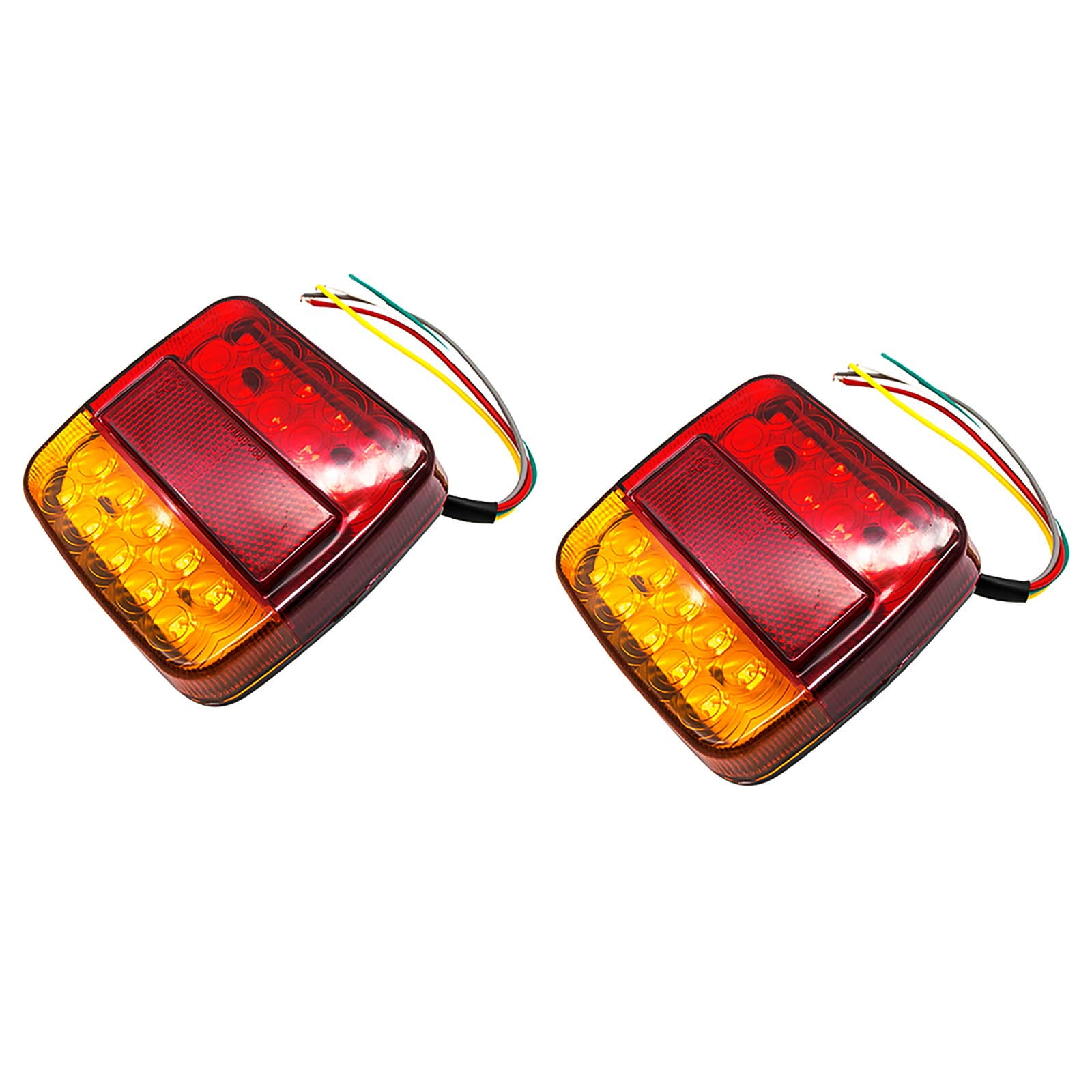 Blingbin 12V Square LED Trailer Light, 2Pcs Stop Turn Signal Lights ...