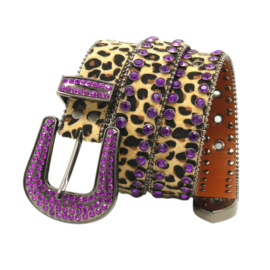 Blingbling Rhinestones Waist Belt Leopards Pattern Waist Costumes Full ...
