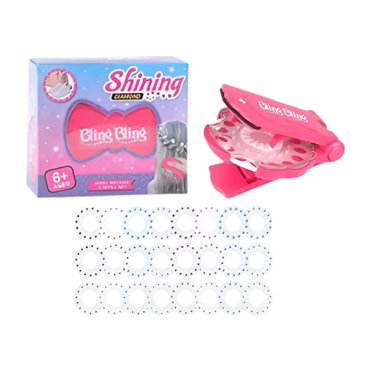 Blinger Hair Styling Tool Kit with 75 Glass Crystals | Easy and Safe ...