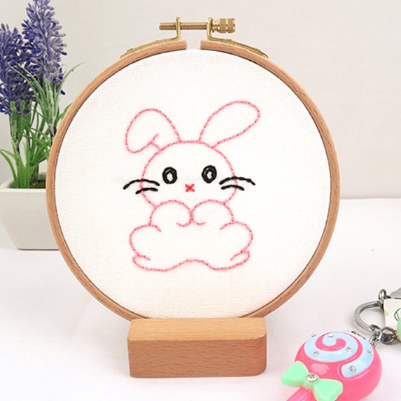 Blingpainting Rabbit Embroidery Set - Perfect for Beginners, Fun and ...