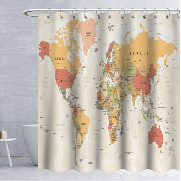 Map The World Shower Curtain