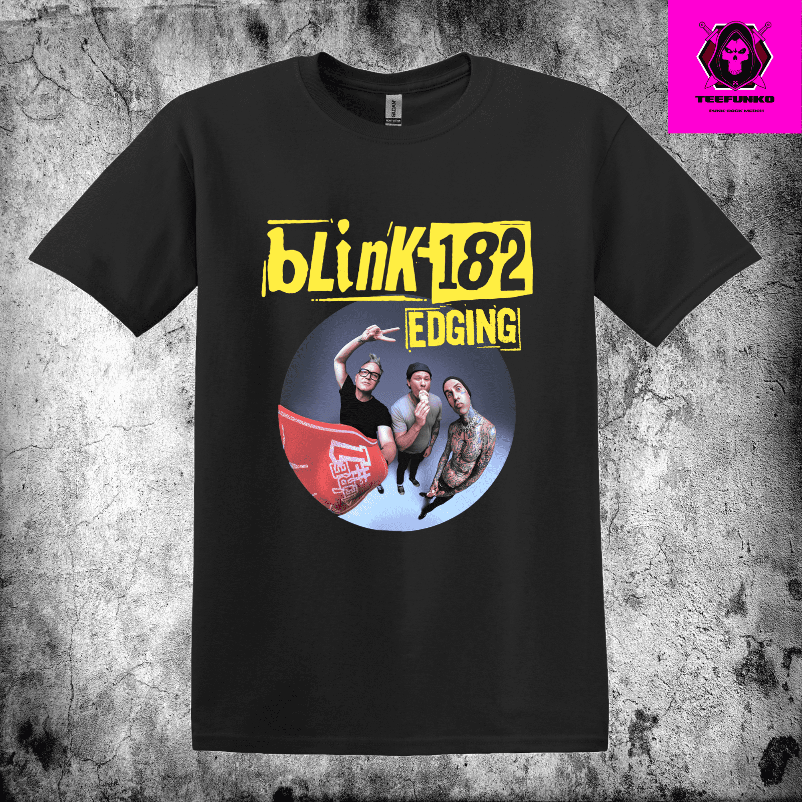 Blink 182 "Edging Tour Tee" Unisex Quality Heavy Cotton T-SHIRT ...