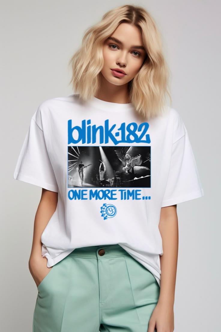 Blink 182 T-Shirt, One More Time Vintage Concert Tee, for men & women ...
