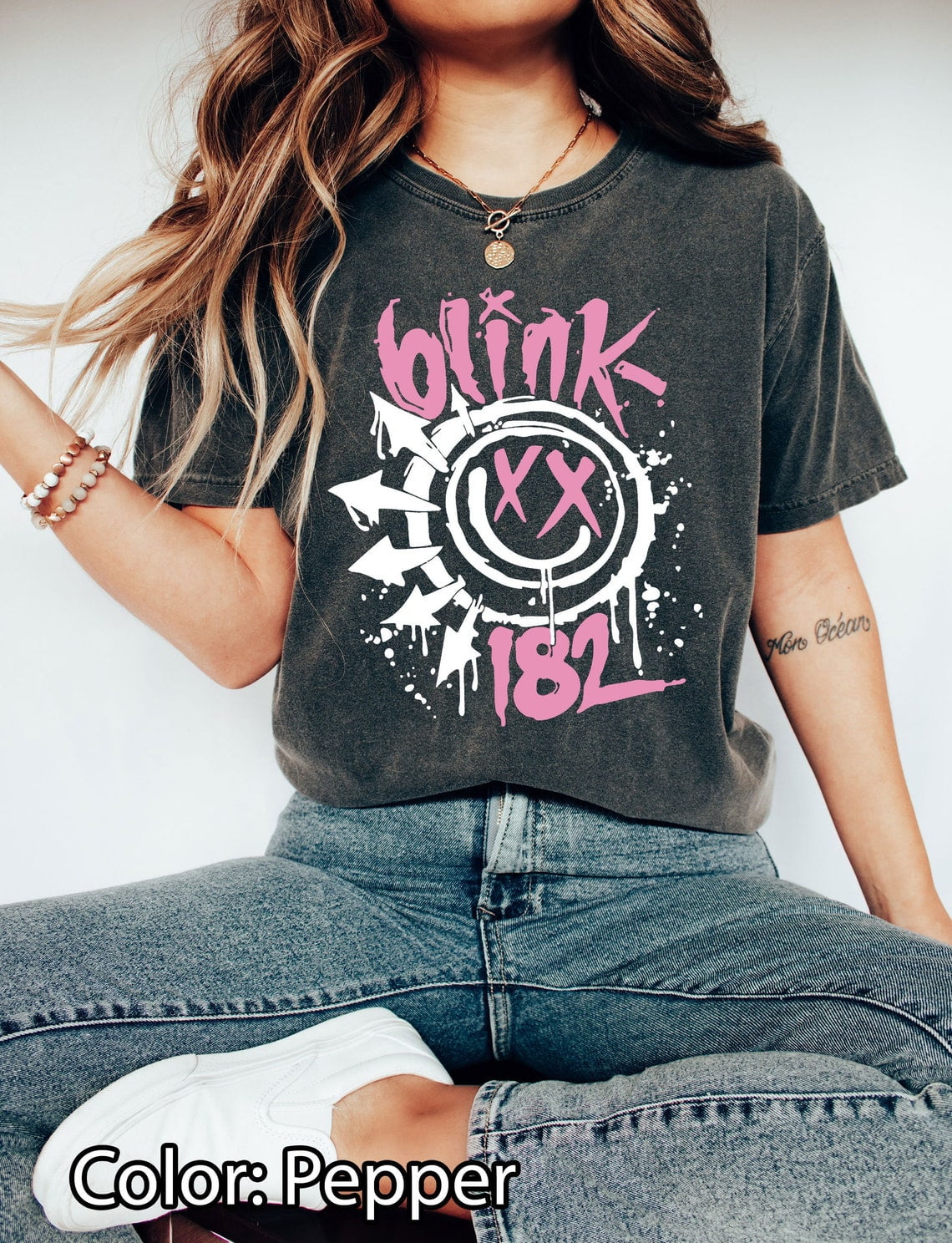 Blink 182 T-Shirt, Smile Face Shirt, Cute Smile Shirt, Blink 182 Rock ...