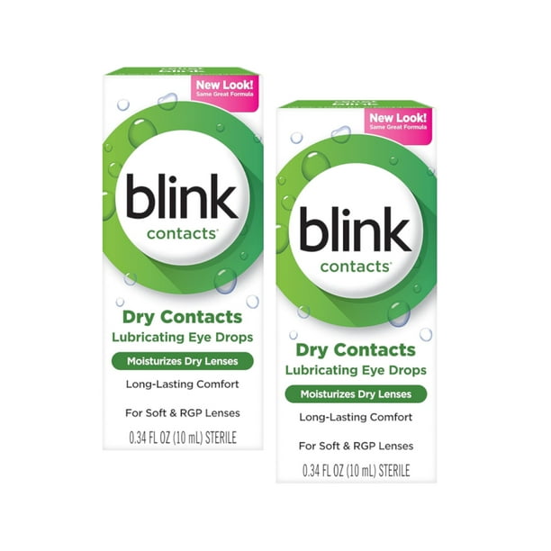Blink Contacts Lubricating Eye Drops, .34 oz. (2 Count) - Walmart ...