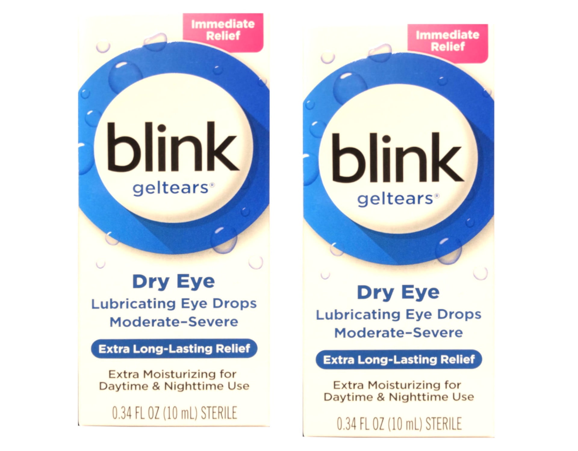 (2 pack) Blink Gel Tears Lubricating Eye Drops - 10 Ml 0.34 fl oz ...