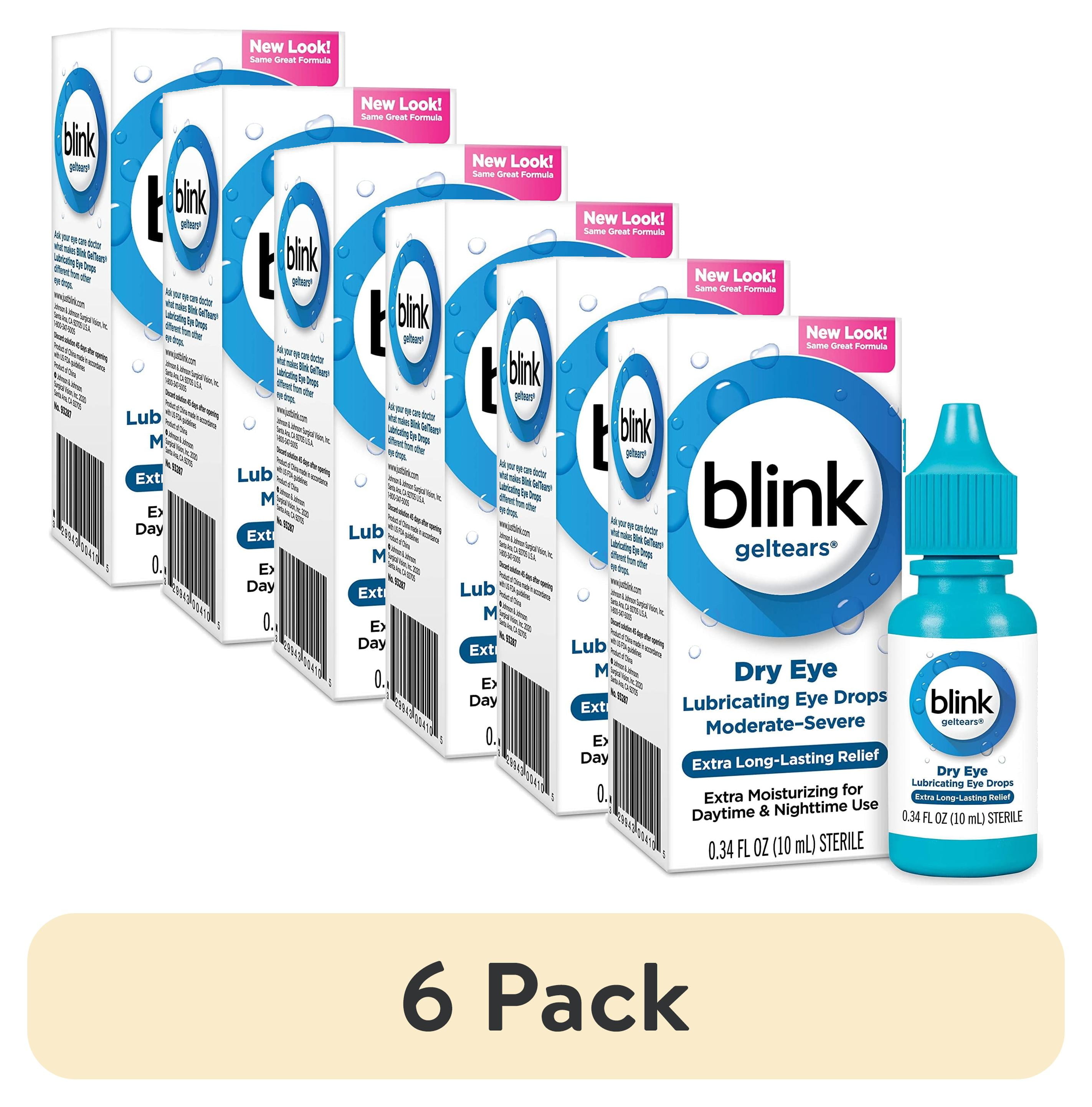 (6 pack) Blink Gel Tears Lubricating Eye Drops Moderate-Severe Dry Eye 10 ML - Walmart.com