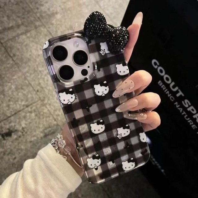 Blink Hello Kitty Diamond Bowknot Lustre Lining Hard Phone Case for ...