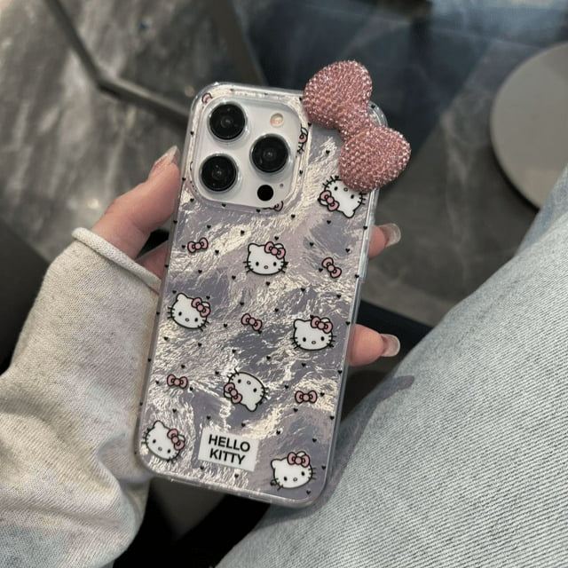 Blink Hello Kitty Diamond Bowknot Lustre Lining Hard Phone Case for ...