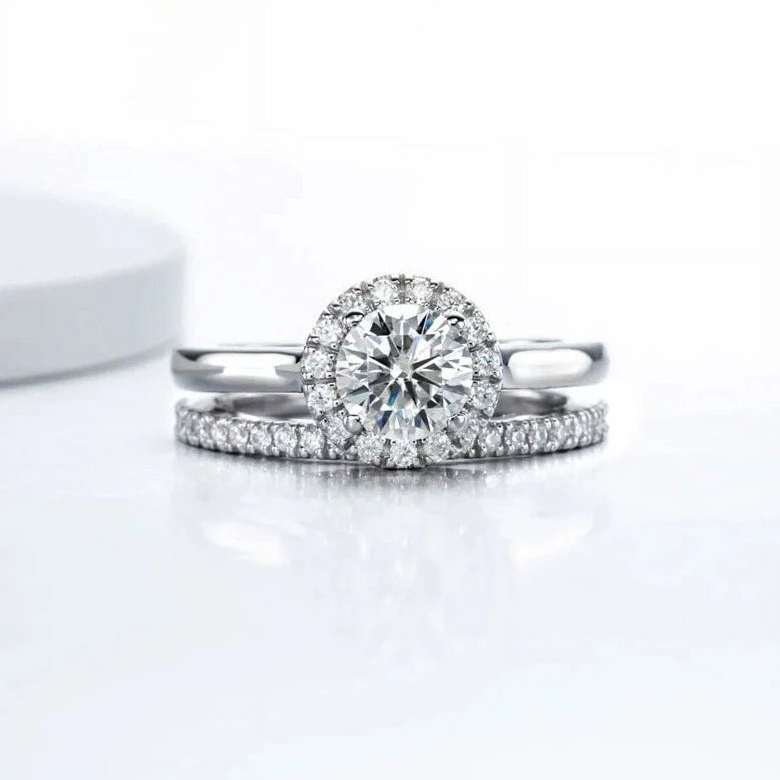 Blink Jewel White Gold Over 14K Silver Diamond Ring - Brilliant 2 Ct ...