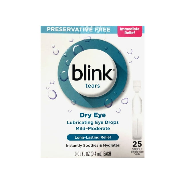 Blink Tears Preservative-Free Eye Drops for Dry Eye with Hydration ...