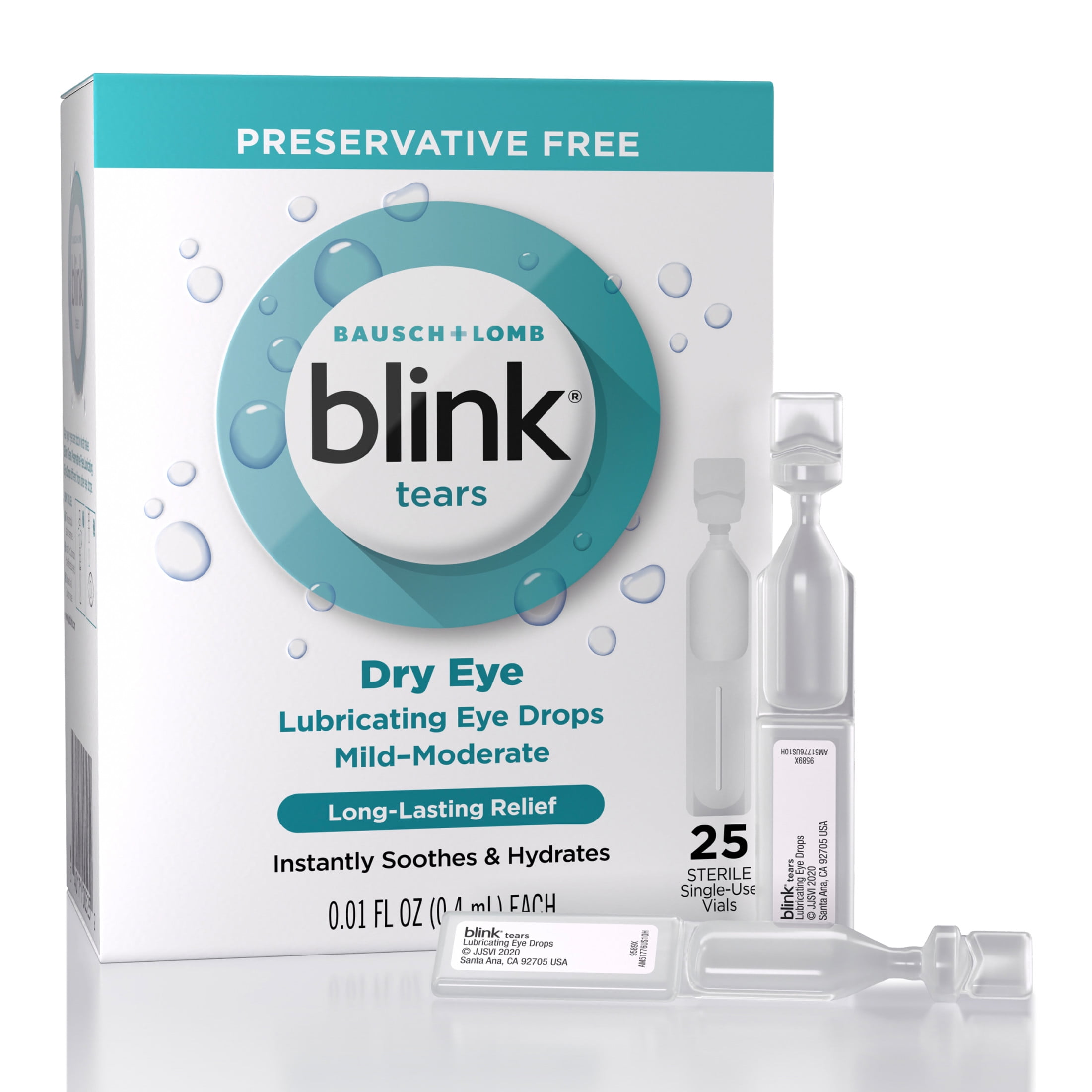 Blink Tears Eye Drops for Dry Eyes, Preservative Free Lubricating Eye ...