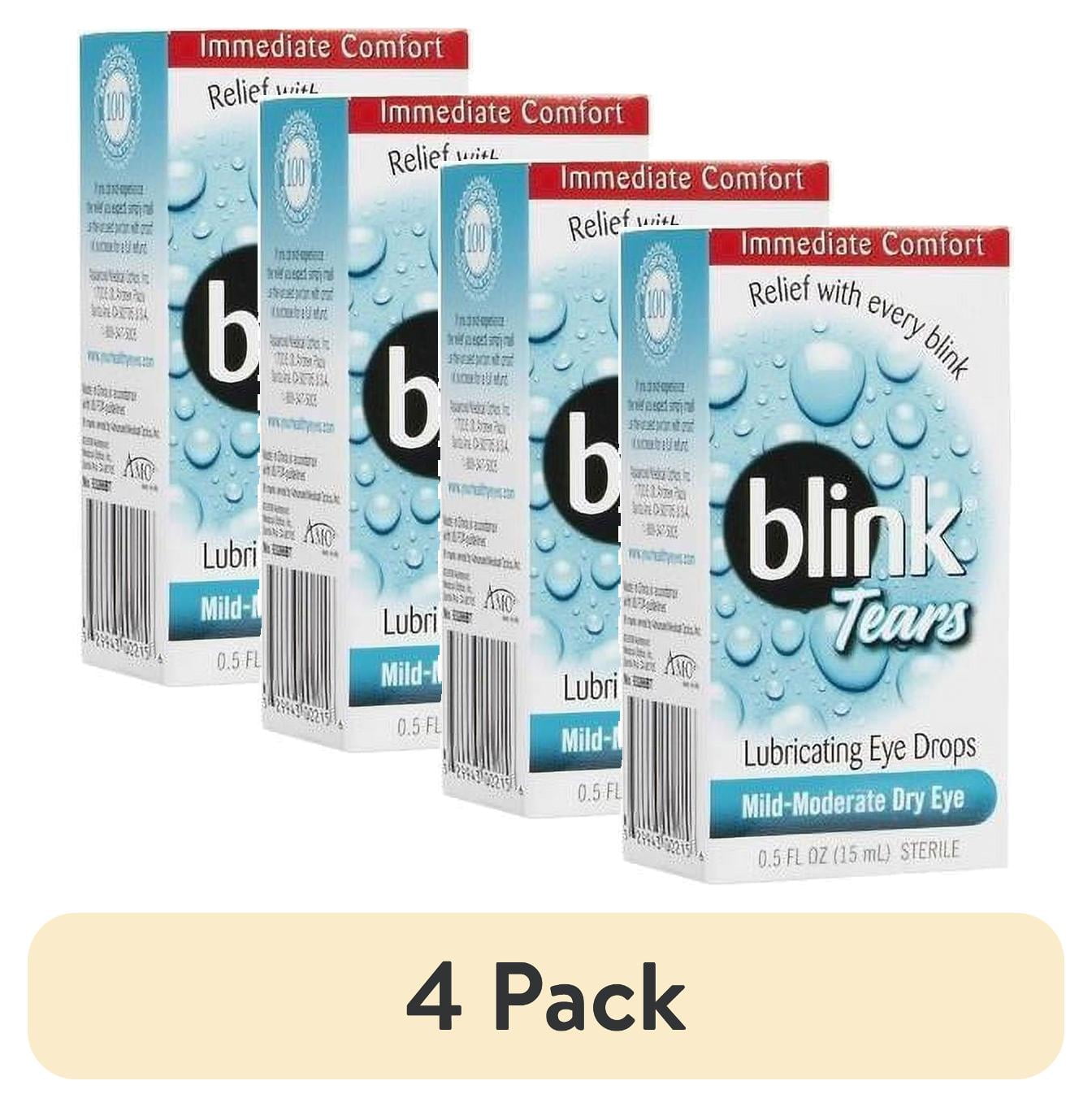(4 pack) Blink Tears Lubricating Eye Drops Mild-Moderate Dry Eye 0.5 Fl ...