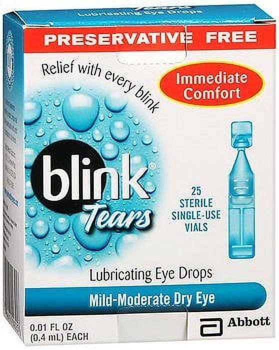 Blink Tears Preservative Free Lubricating Eye Drops for Mild-Moderate ...