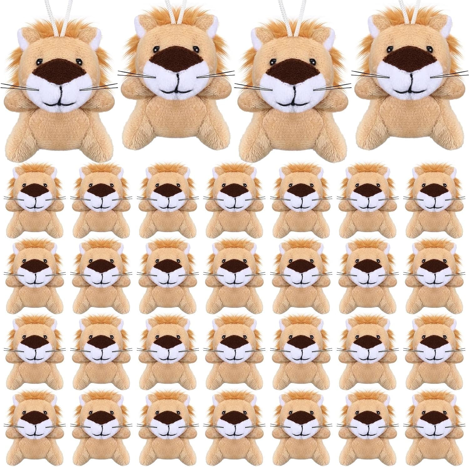 BlinkL 24Pcs Mini Animal Lion Plush Toys Small Stuffed Animals Bulk ...