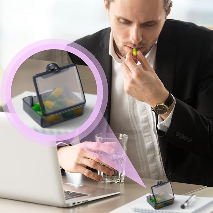 BlinkL 4/6/8 Packs Pocket Tiny Pill Case Single Daily Small Pill ...