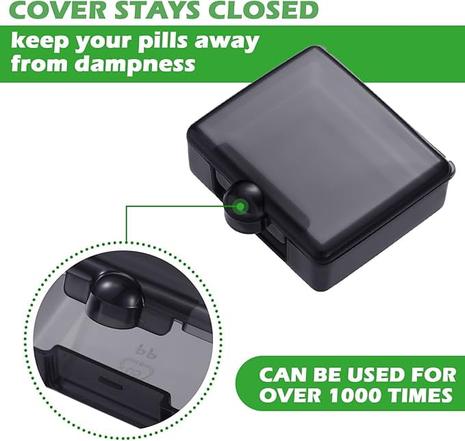 BlinkL 4/6/8 Packs Pocket Tiny Pill Case Single Daily Small Pill ...