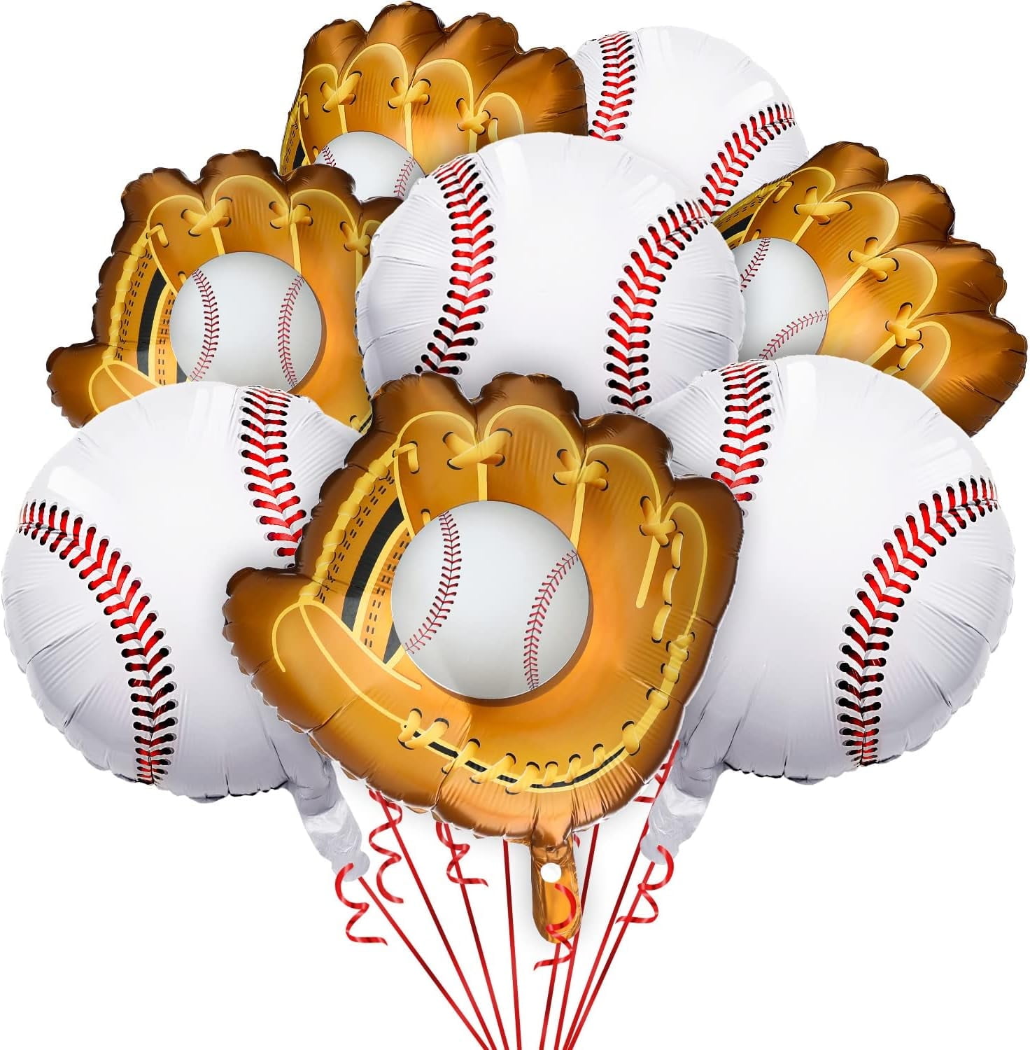 BlinkL Skylety 8 Pcs Baseball Balloons Baseball Foil Glove Balloon ...