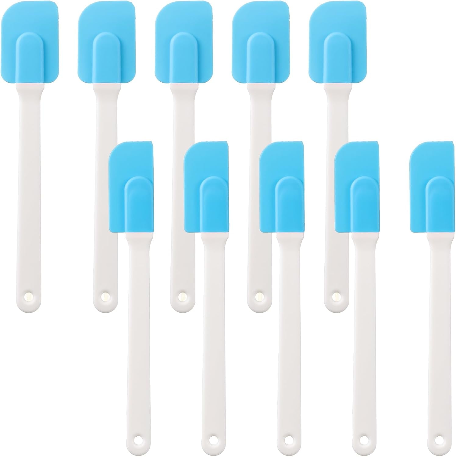 BlinkLLX 10 Pcs Silicone Spatulas Rubber Heat Resistant Spatulas Heavy ...