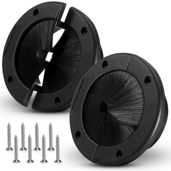 BlinkLLX 2 Pack 4" Round Brush Grommet Large Split Grommet Raised Floor ...