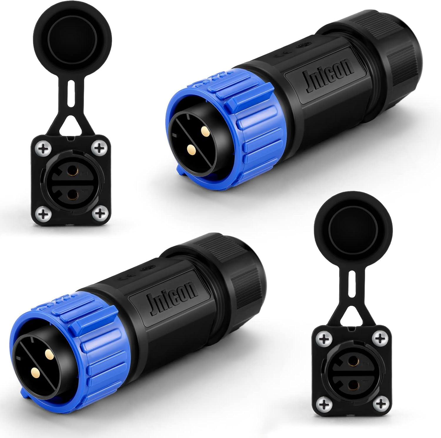 BlinkLLX 2 Pack Trolling Motor Plug Receptacle Set 12/24/36/48 Volt ...