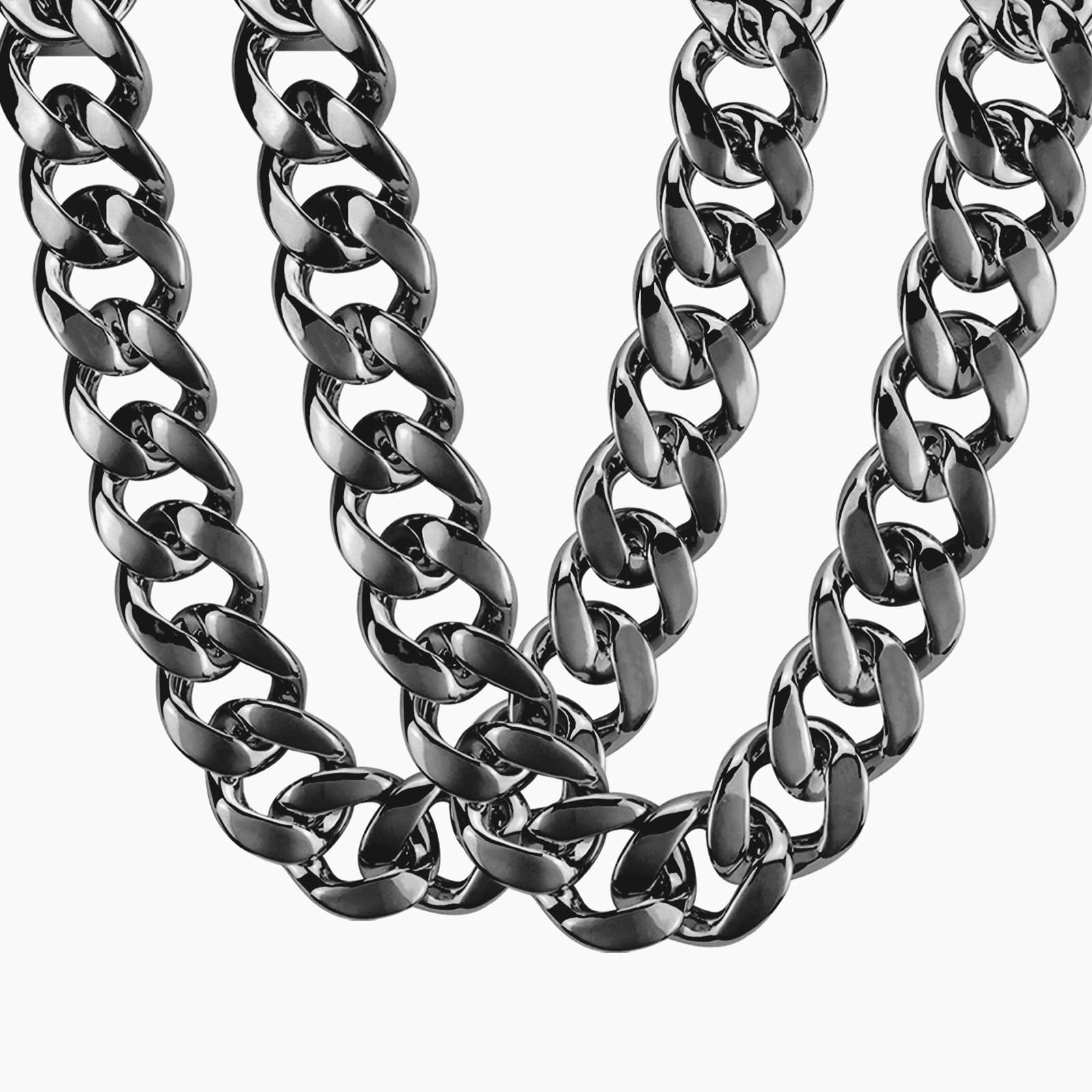 BlinkLLX 2 Pcs Costume Rapper Chain, Hip Hop Chain Bulk Fake Necklace ...
