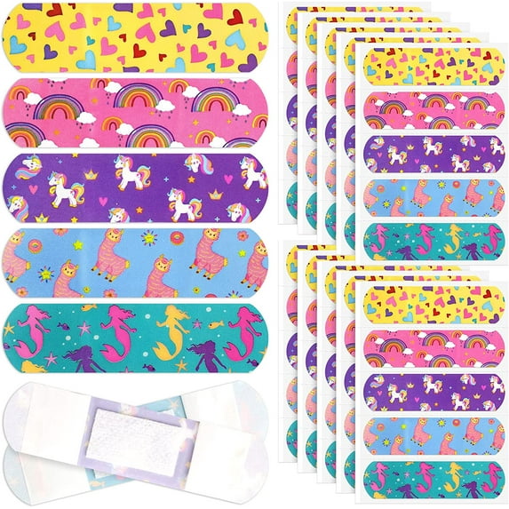 BlinkLLX 200 Pieces 5 Styles Cartoon Bandages for Kids Flexible ...