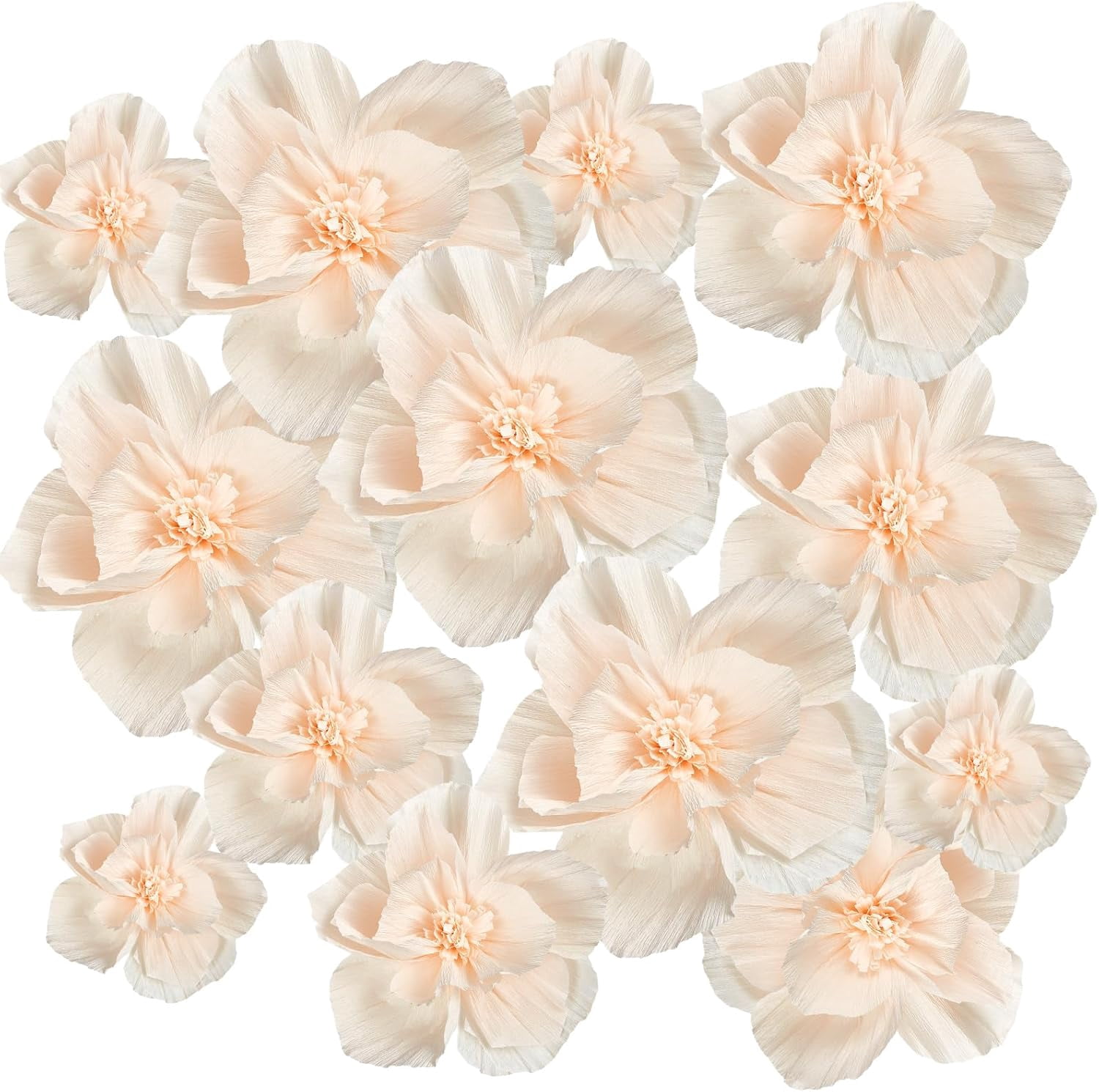 BlinkLLX 24 Pcs Tissue Paper Flowers, Crepe Paper Flowers Decorations 8 ...