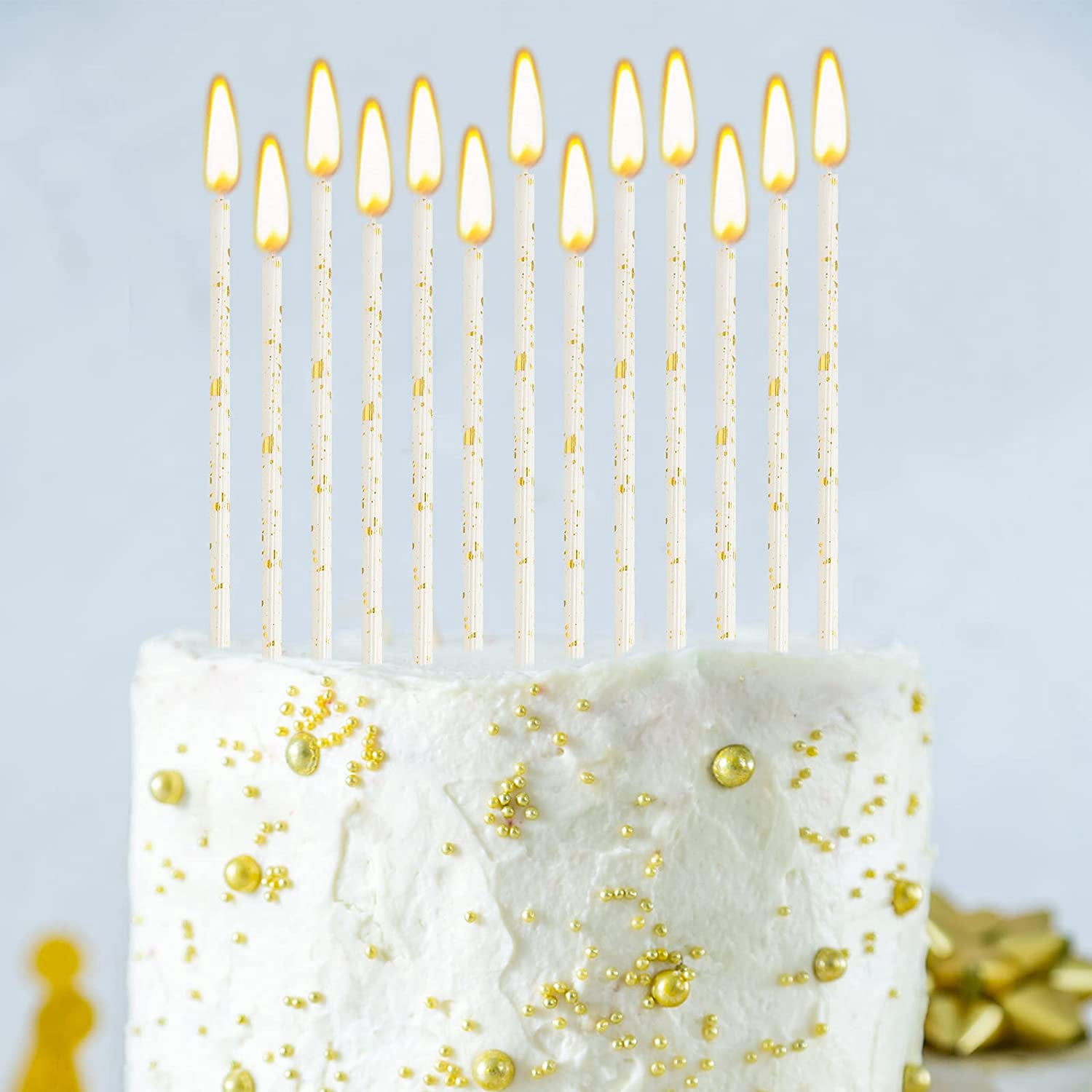 BlinkLLX 24 Pieces Birthday Candles for Cake Long Thin Birthday Candles ...