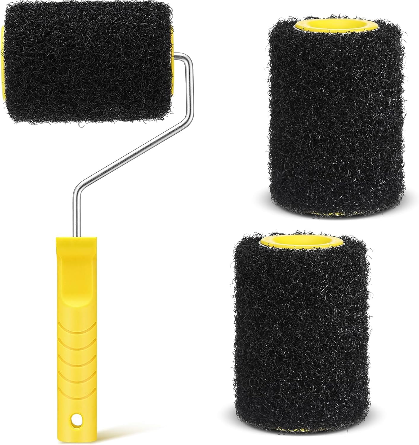BlinkLLX 3 Pcs 4 Inch Drywall Compound Roller Cover with 1 Pcs Paint ...