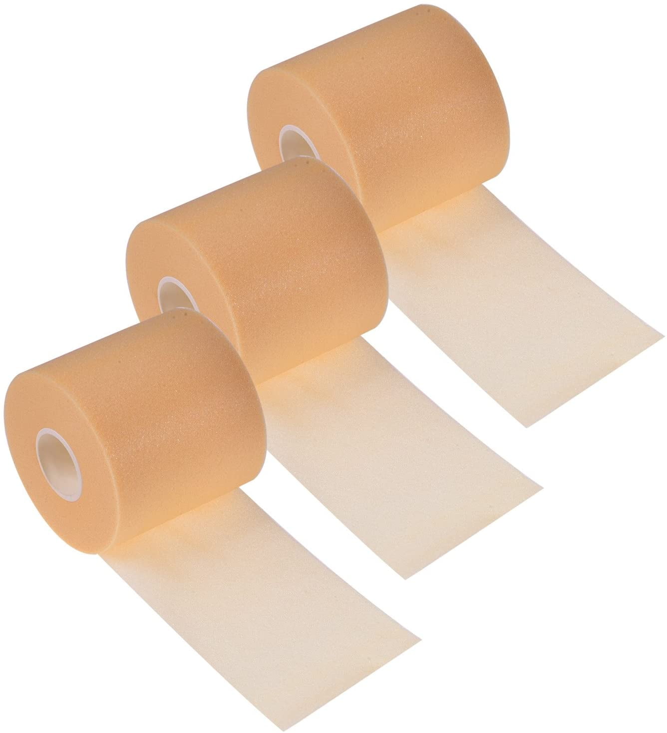 BlinkLLX 3 Piece Athletic Pre Wrap Tape for Hair 90 Yards Foam ...