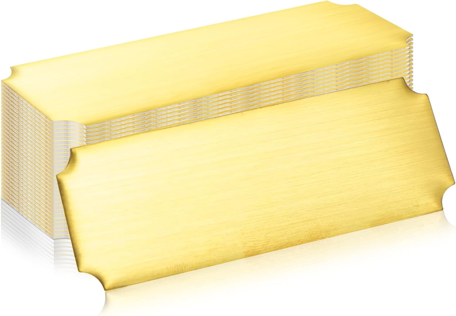 BlinkLLX 30 Pcs Name Plates Laser Engraved Brushed Stainless Steel ...