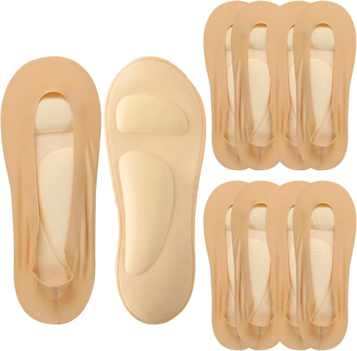 BlinkLLX 4 Pairs Arch Support Socks for Women No Show Liner Socks 3D ...